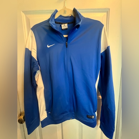 Nike | Jackets & Coats | Nike Blue And White Track Jacket | Poshmark